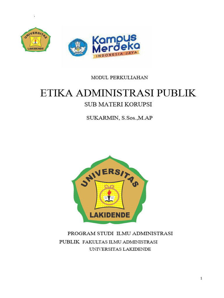 Modul - Etika Administrasi Publik | PDF | Ilmu Sosial