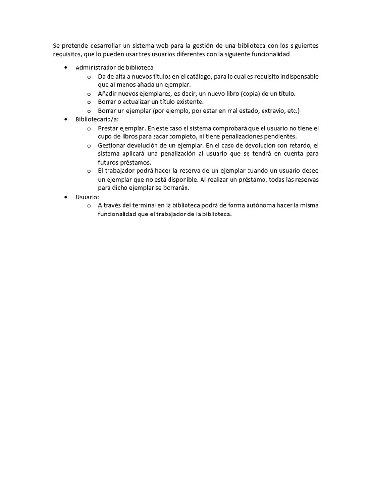 Sistema Web para Gestión de Bibliotecas | PDF | Informática | Ciencias de la Computación