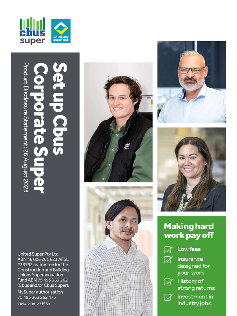 Cbus Corporate Super PDS | PDF | Taxes | Investing