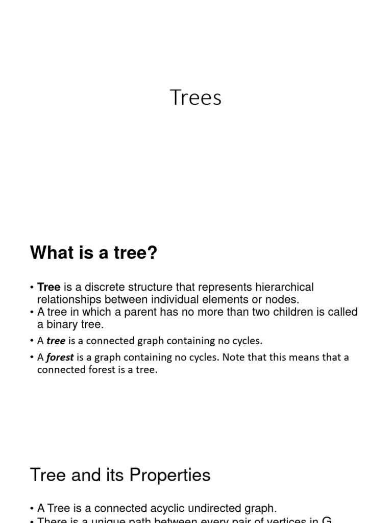 Trees | PDF | Vertex (Graph Theory) | Algorithms And Data Structures