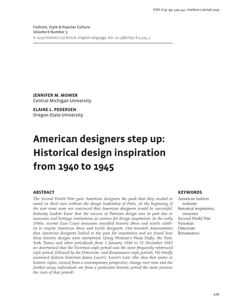 American Designers Step Up Historical de | PDF | Fashion | Clothing