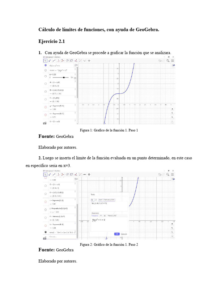 Calculo Ejemplos en Geogebra | PDF