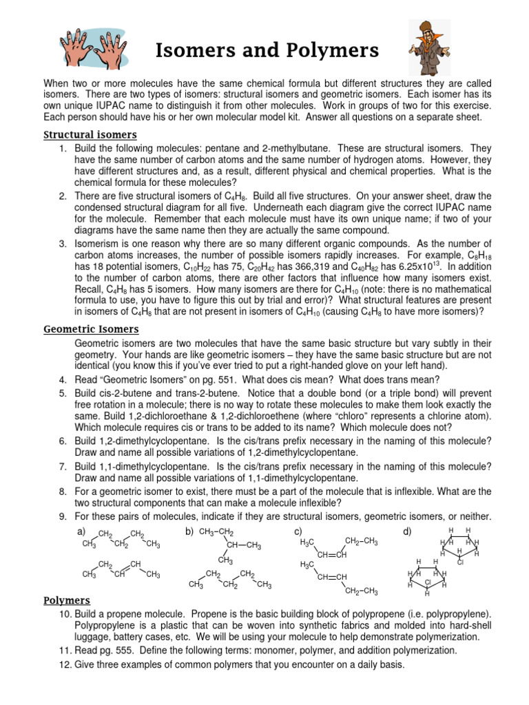 Isomers Polymers | PDF | Isomer | Molecules