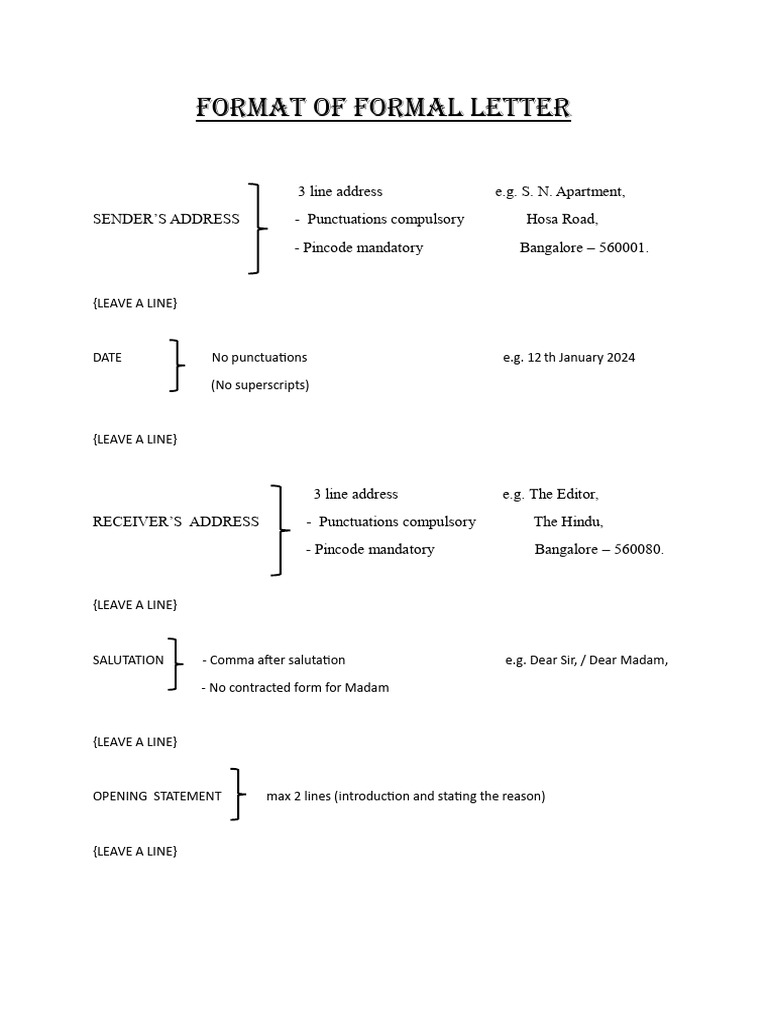 Letter Format - Merged | PDF | Language Mechanics | Notation