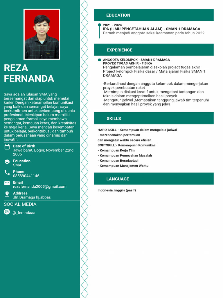 Reza Fernanda - CV | PDF
