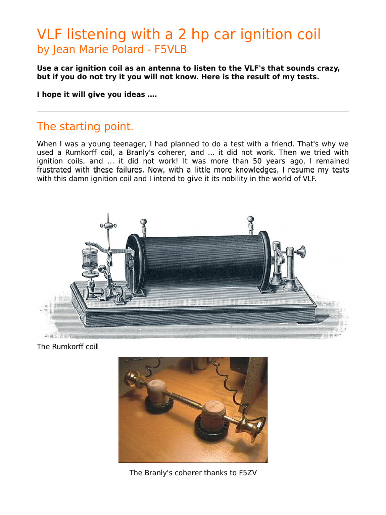 VLF Ignition 2cv | PDF | Transformer | Inductor