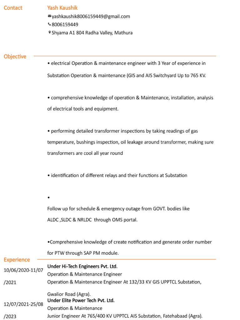 Yash Kaushik Resume | PDF Yash Kaushik Resume | PDF