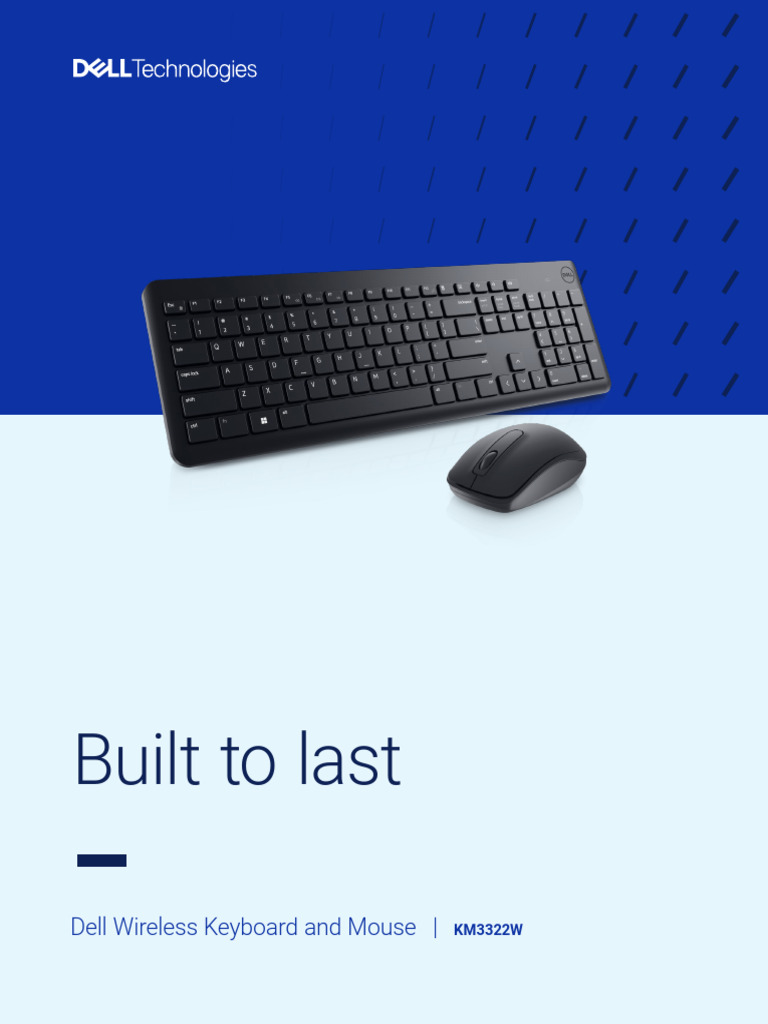 dell-wireless-keyboard-and-mouse-combo-km3322w-datasheet | Download Free PDF | Computer Keyboard ...