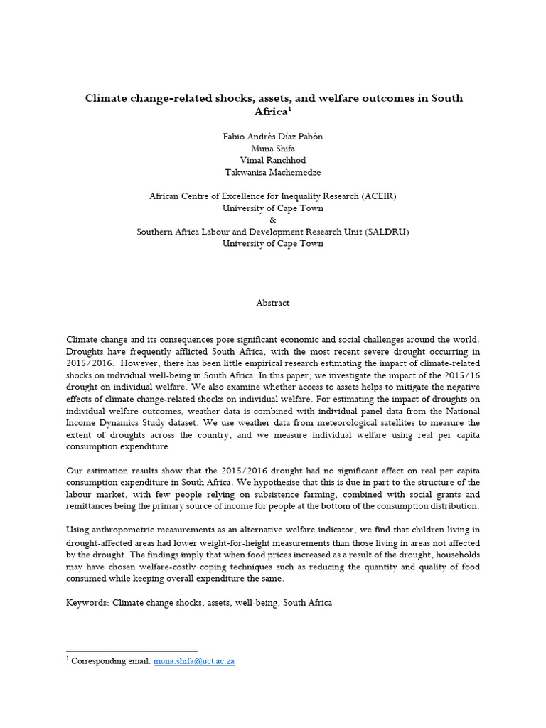 Climate_change_related_shocks_assets_and | PDF | Drought | Wealth