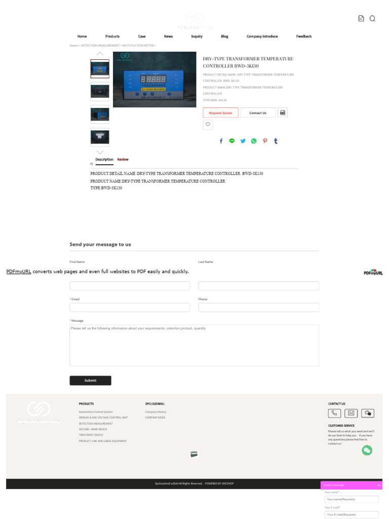 Spcloudmall Com Products Dry Type Transformer Temperature Controller BWD 3k130 736 | PDF | World ...