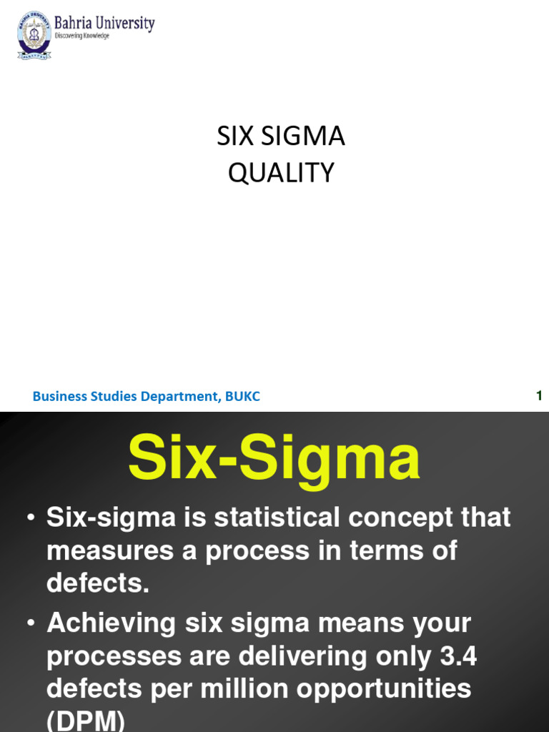 6-Six Sigma Quality | PDF | Six Sigma | Standard Deviation