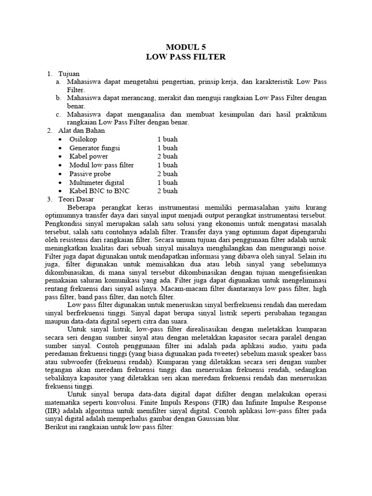 Laporan LPF | PDF | Teknologi & Rekayasa