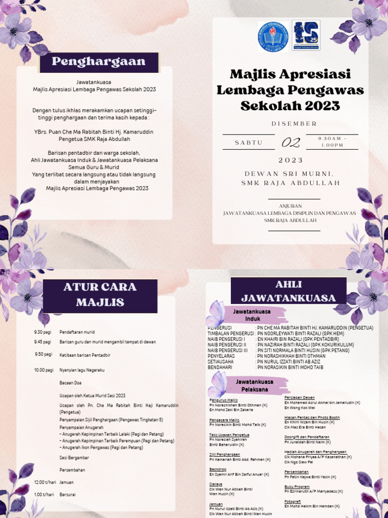 Buku Program Majlis Apresiasi - PPTX 20231128 121908 0000 | PDF