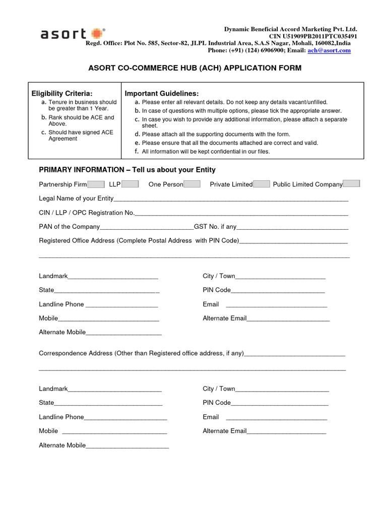 ACH Application-Form | PDF