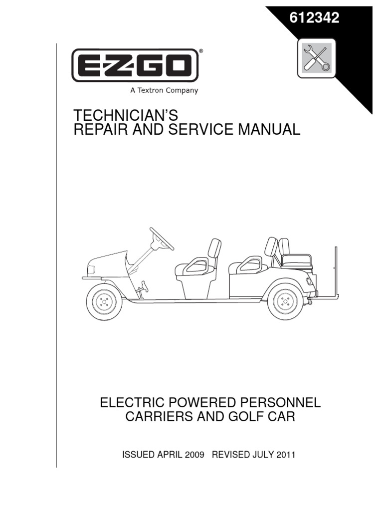 E-Z-GO Electric Vehicle Service Manual | PDF | Vehicles | Automotive ...