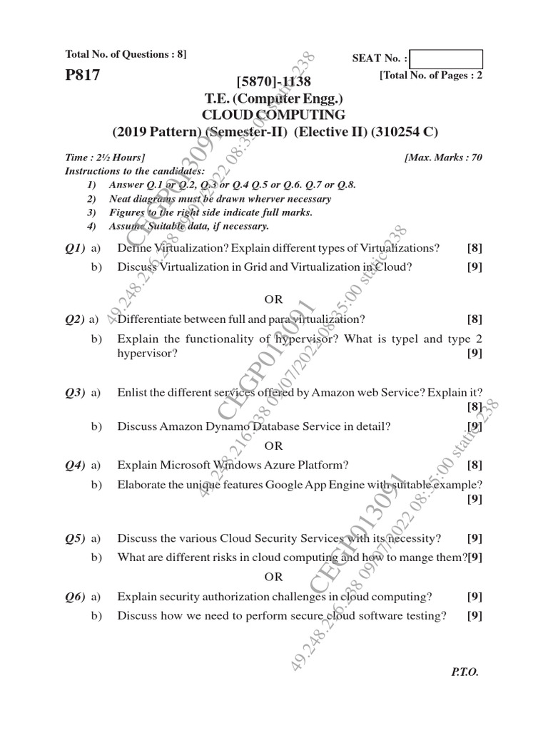 CC 3 | PDF | Cloud Computing | Software Engineering