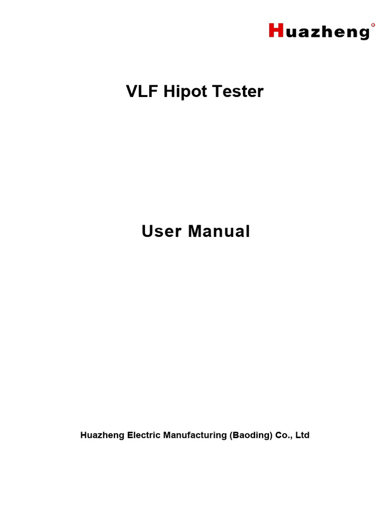 50kV-VLF-Cable-Testing-Equipment | PDF | Fuse (Electrical) | Power Supply