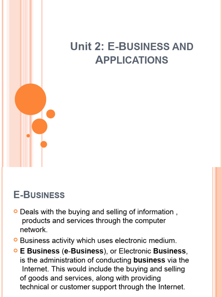 Unit 2 | PDF | Electronic Business | Electronic Data Interchange