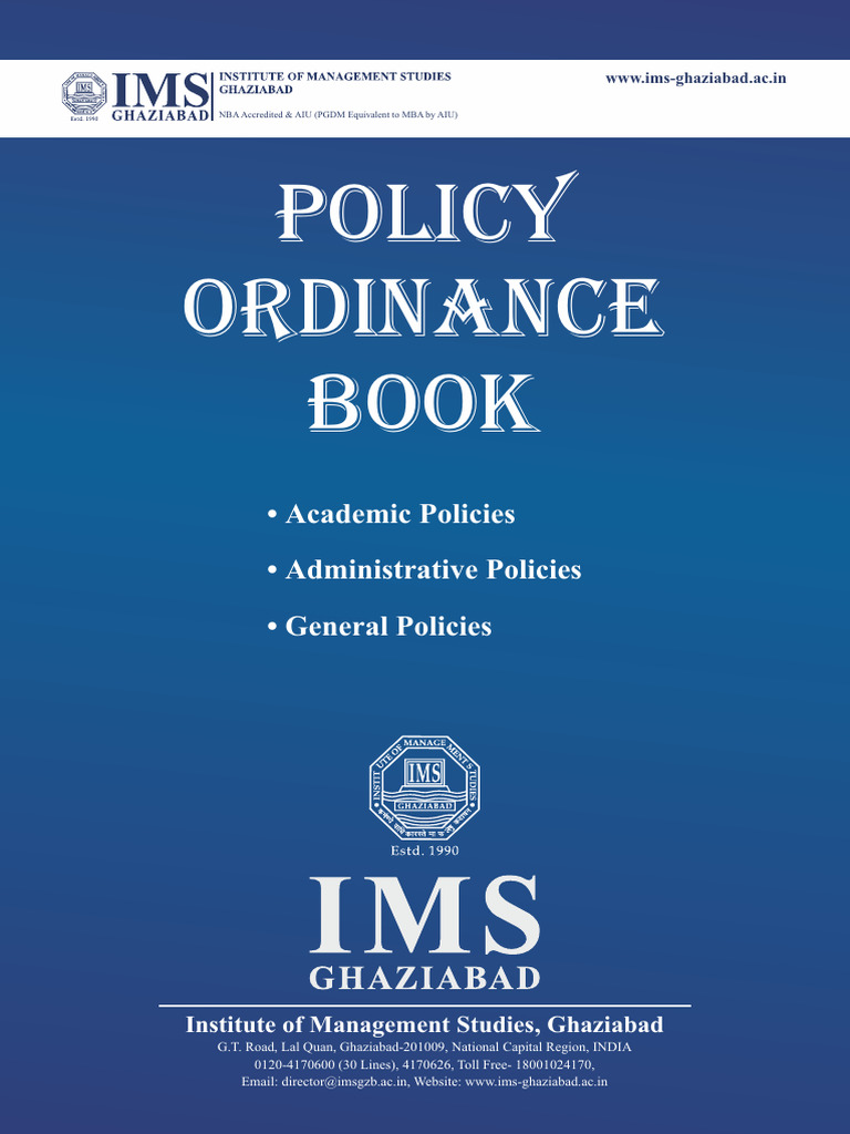 Policy Ordinance Book | PDF | Master Of Business Administration ...