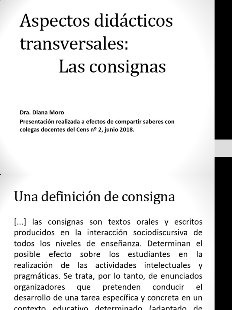 Las Consignas | PDF | Enseñando | Verbo