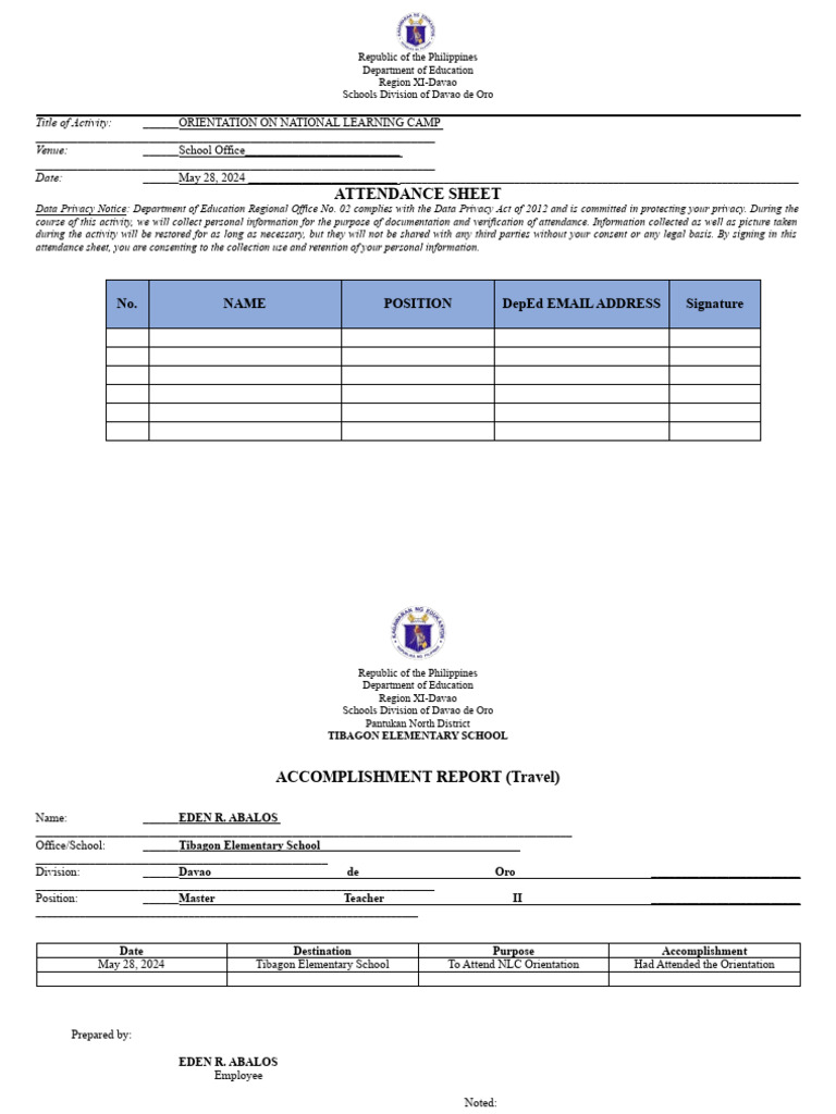 attendance sheet | PDF | Government | Privacy