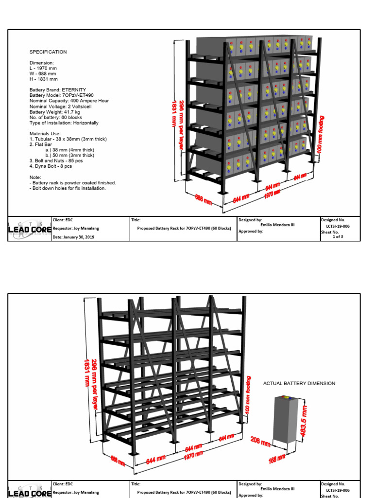 Revised RACKDrawing | PDF | Electricity | Electrical Engineering