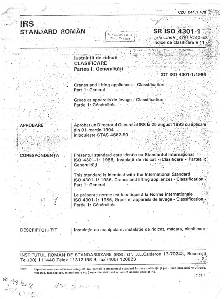 Standard 4301-1 | PDF