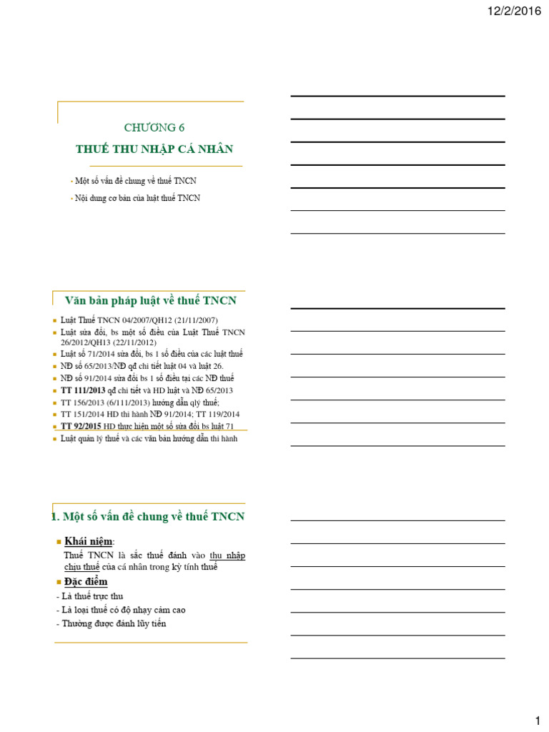 chương 6 thuế tncn | PDF
