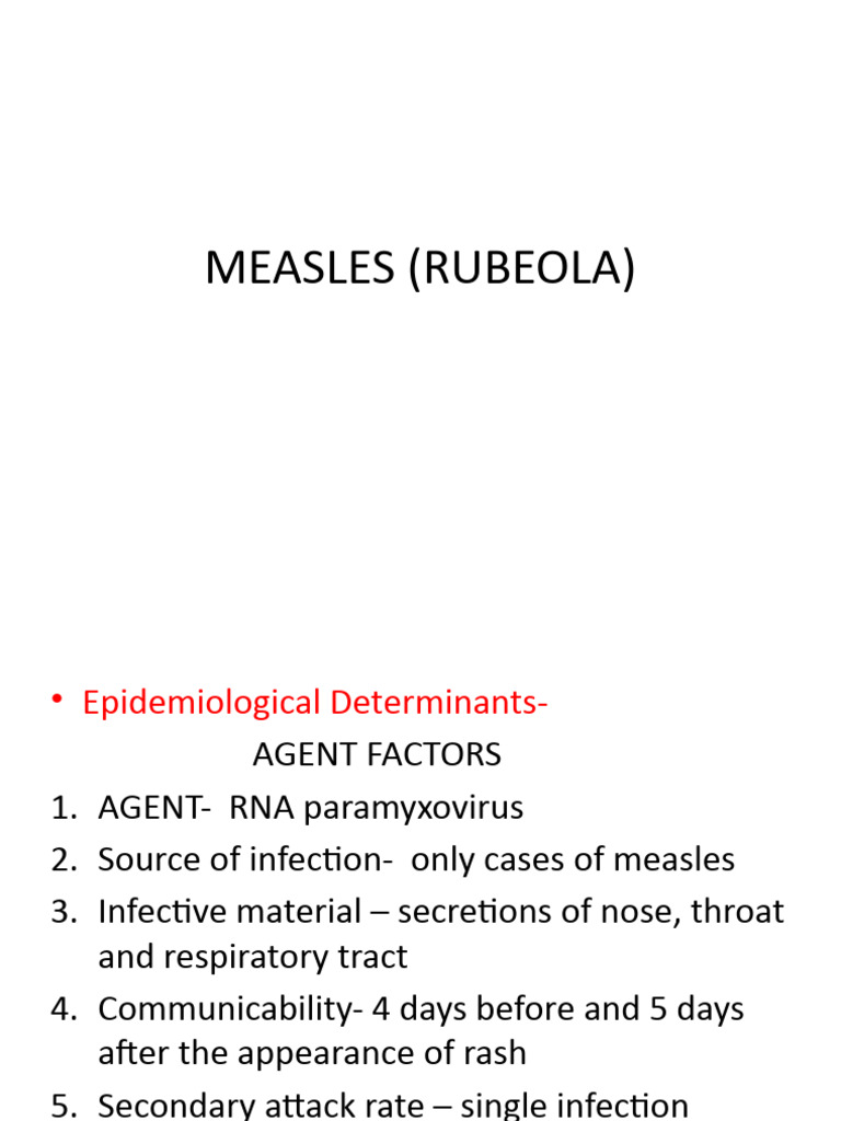 Measles (Rubeola) | PDF