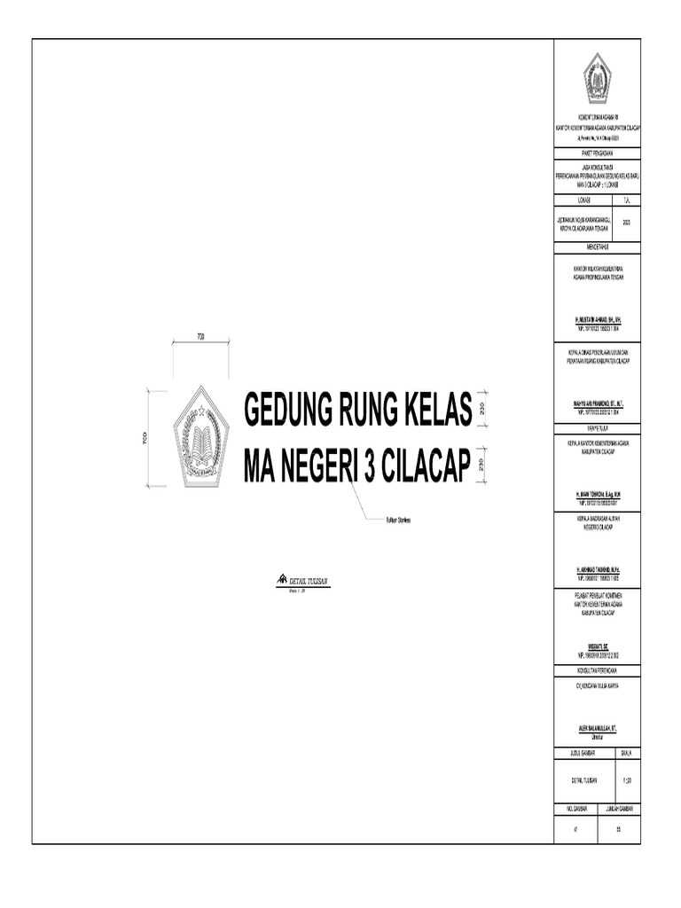 02 - Gambar Dan Rab Gedung Ruang Kelas Baru Man 3 C - 230913 - 202123 | PDF