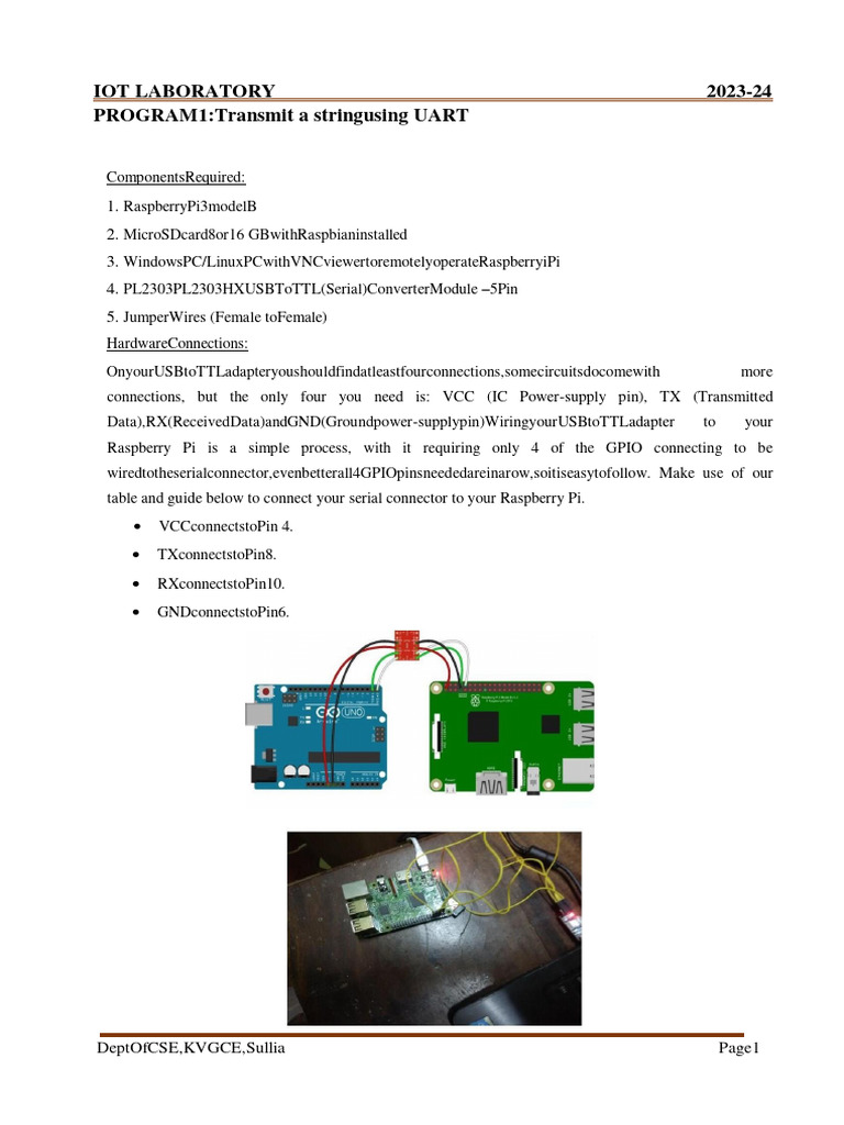 IOT LABORATORY report (final) | PDF | Raspberry Pi | Arduino