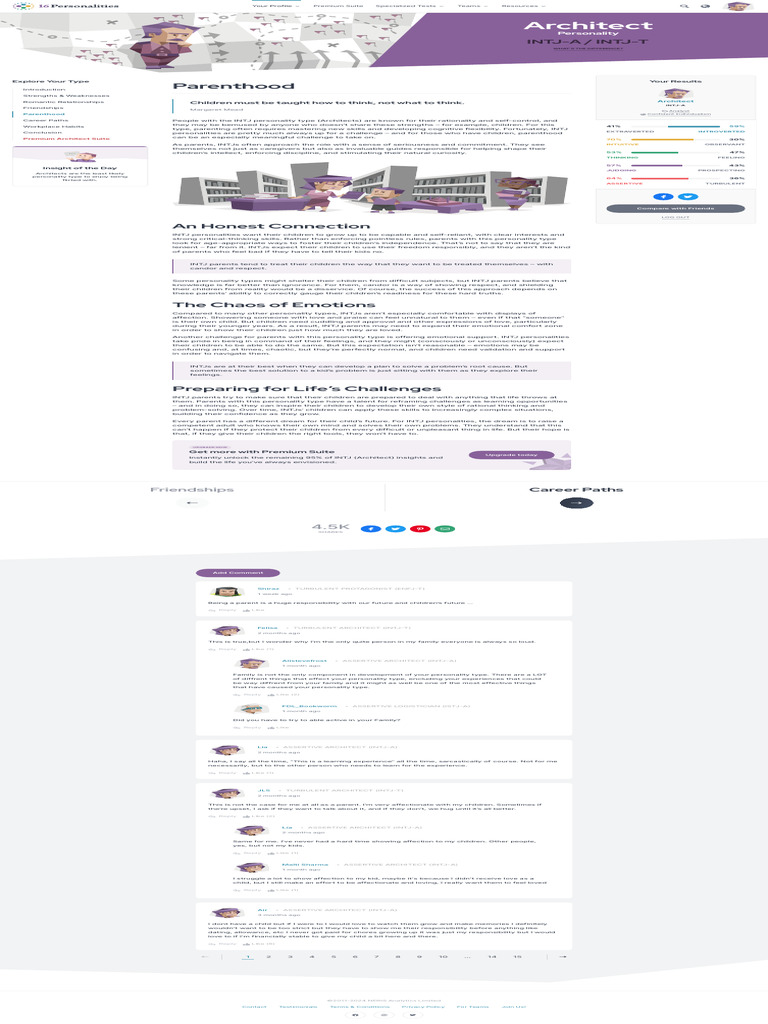 Parenthood - INTJ Personality (Architect) - 16personalities | PDF ...