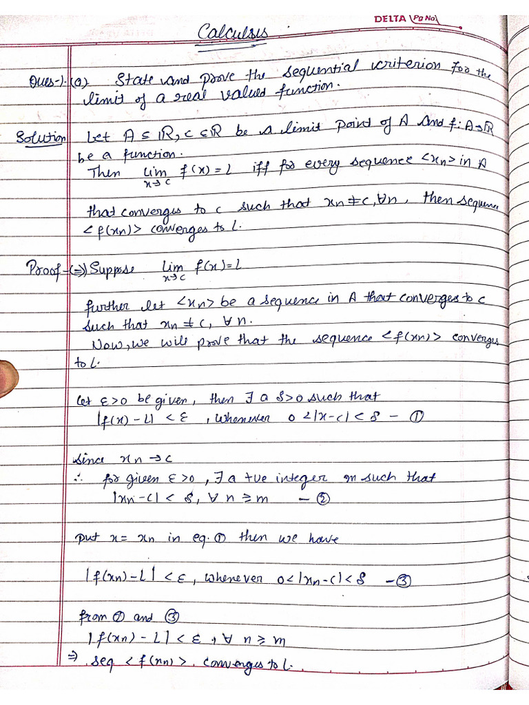 Calculus Pyq Solution | PDF