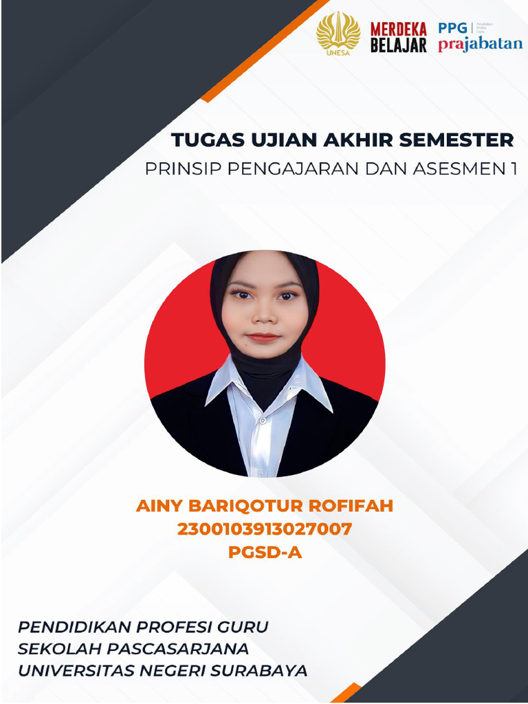 UAS - Prinsip Pengajaran Dan Asesmen 1 | PDF