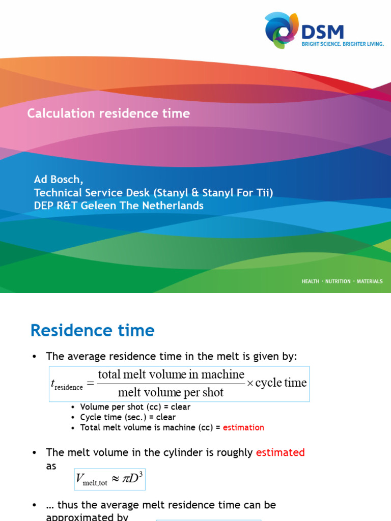 Residence Time Calculation | PDF