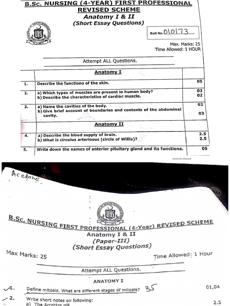 Anatomy Past Papers-1 | PDF