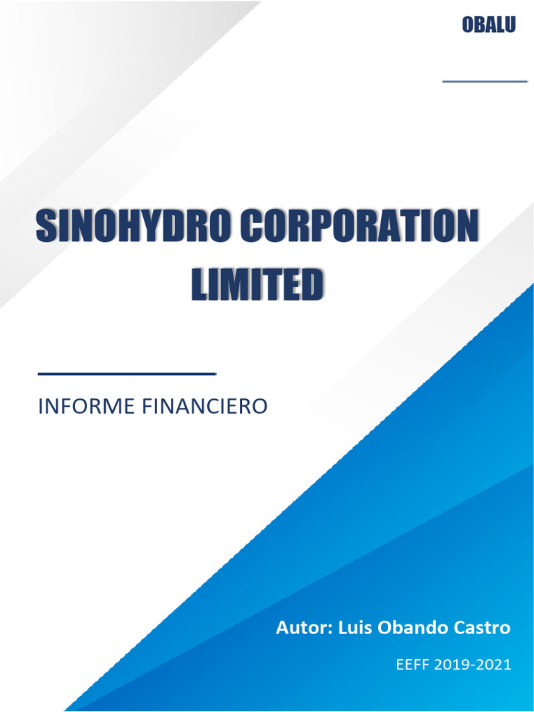 Informe Financiero Sinohydro Corp Limited | PDF | Rentabilidad sobre recursos propios | Deuda