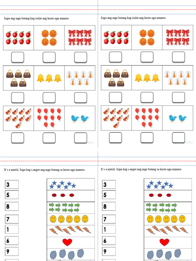 1-10 Count, Match, Write | PDF