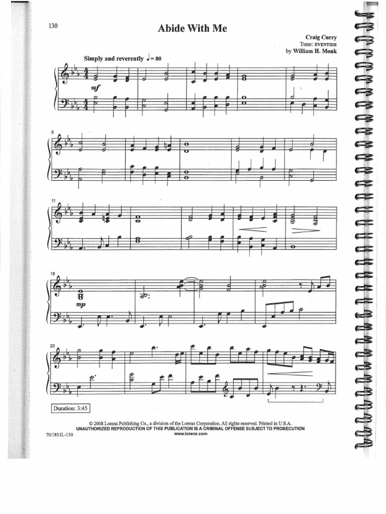 Abide With Me (piano) | PDF