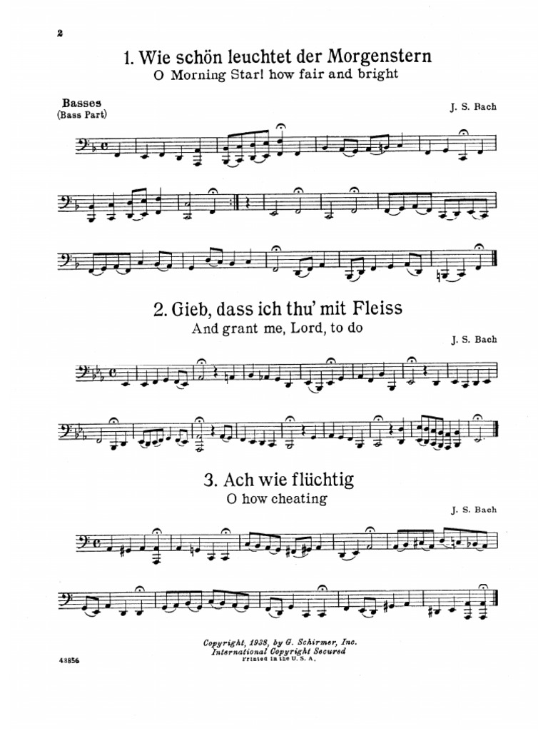 Sixteen Chorales - Contrabaixo | PDF Sixteen Chorales - Contrabaixo | PDF