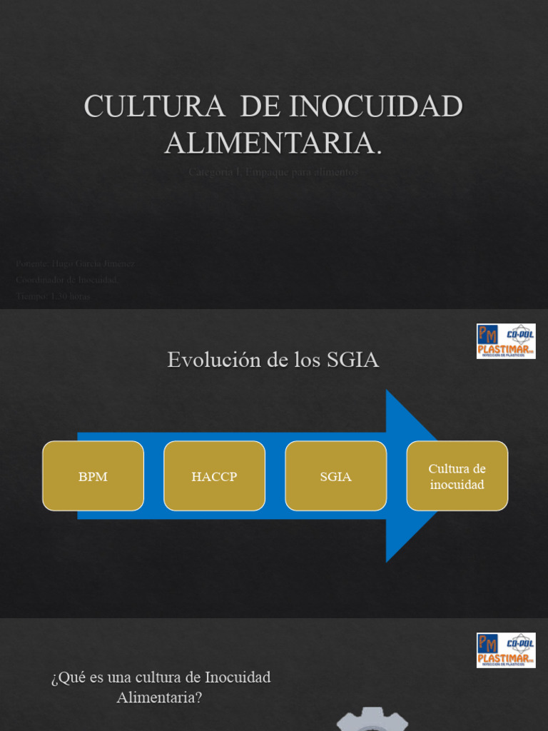 02 Principios de la Cultura de Inocuidad | PDF | Seguridad alimenticia | Análisis de Riesgo y ...