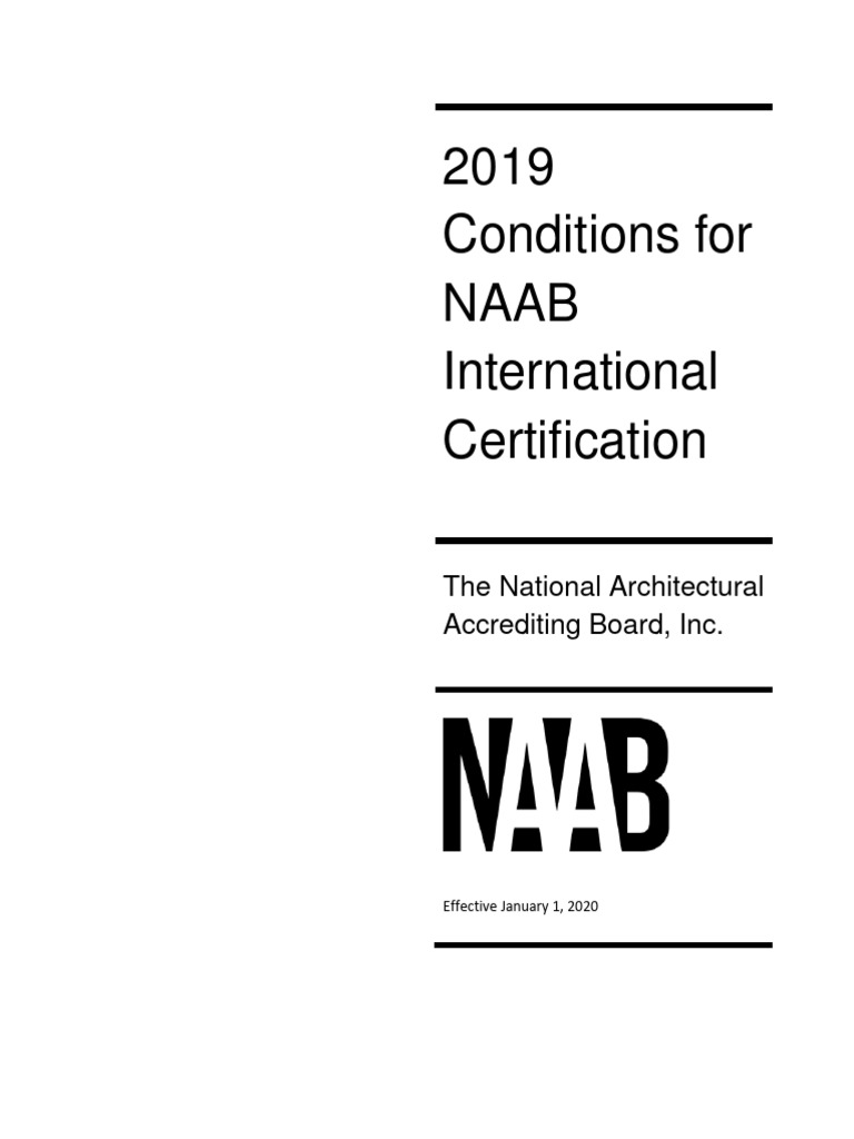 01 2019 Conditions For NAAB-International Certification | PDF ...