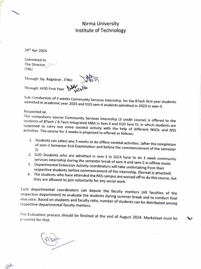 Approval Community service 2024 | PDF