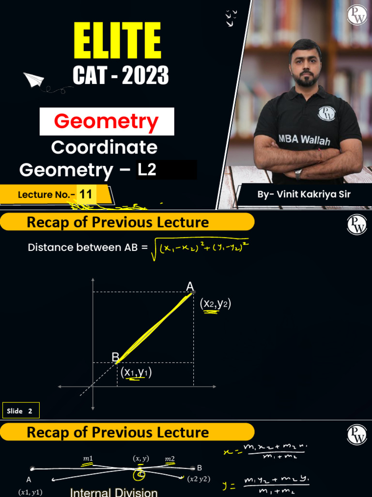 Co-Ordinate Geometry - 02 | PDF | Line (Geometry) | Triangle