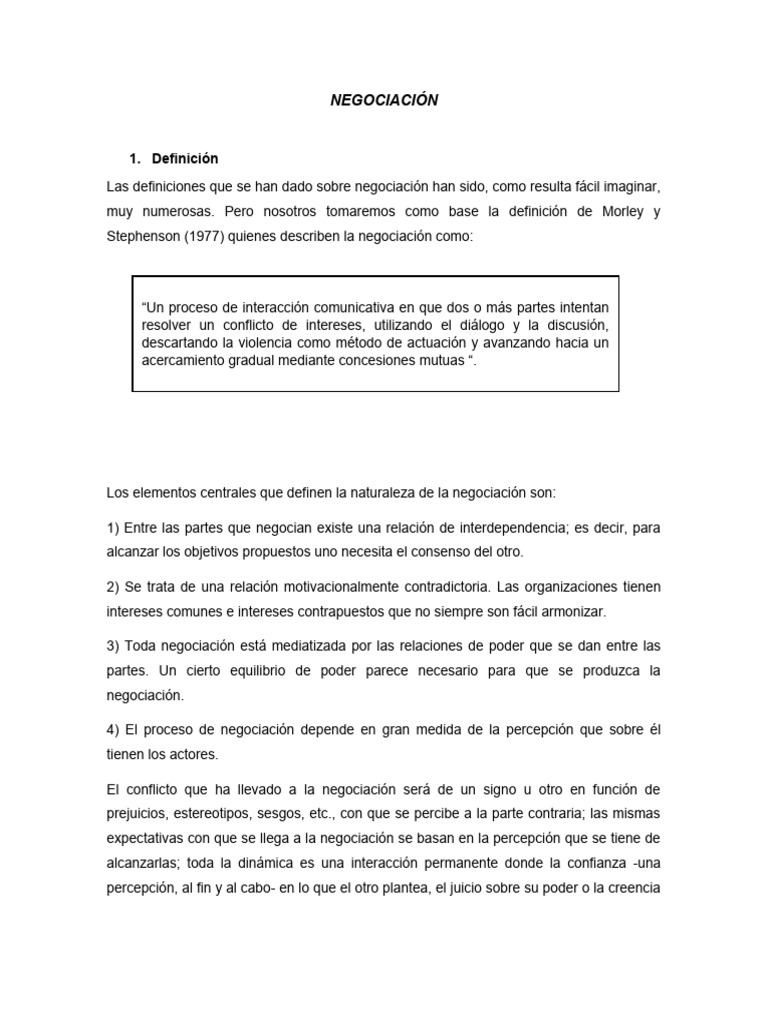 NEGOCIACIÓN | PDF | Negociación