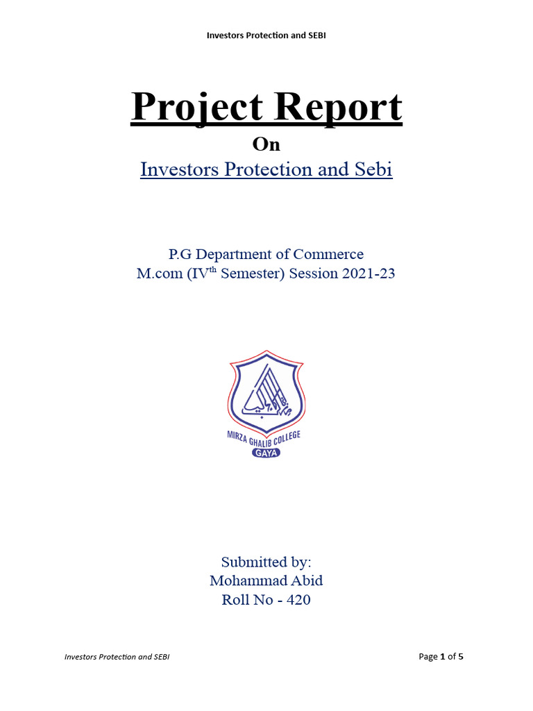 Project Report | PDF | Securities (Finance) | Insider Trading