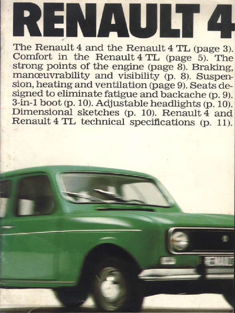 Renault 4 - Tech Docs | PDF