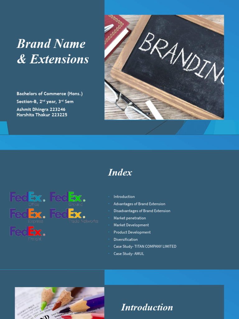 Brand Name & Extensions | PDF | Diversification (Finance) | Brand