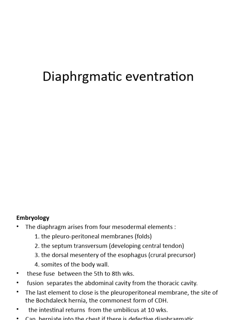 Diaphrgmatic Eventration | PDF | Lung | Anatomy