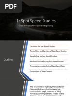CENG 322 Lecture - Spot Speed Studies | PDF | Radar | Traffic